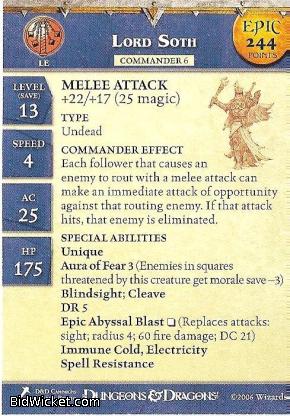 Lord Soth Epic Stat Card